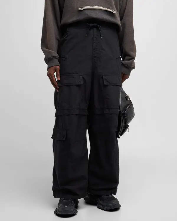 Balenciaga Ripstop Cargo Pants - 1000 Black | Editorialist